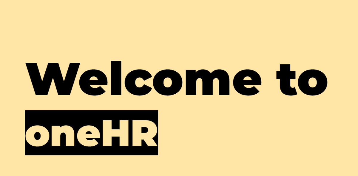 oneHR | All-in-one HR solution